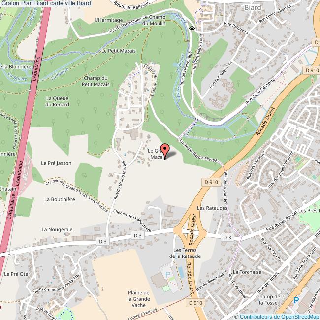 Plan Biard carte ville Biard