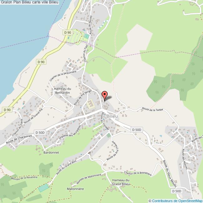 Plan Bilieu carte ville Bilieu