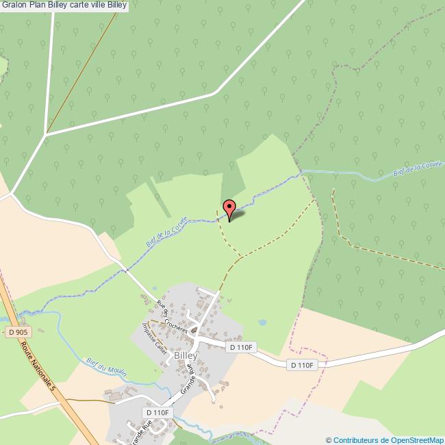 Plan Billey carte ville Billey