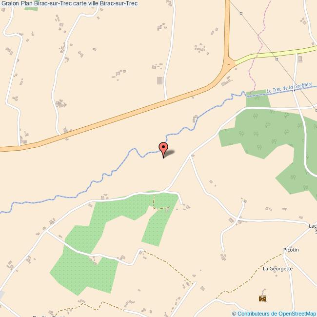 Plan Birac-sur-Trec carte ville Birac-sur-Trec