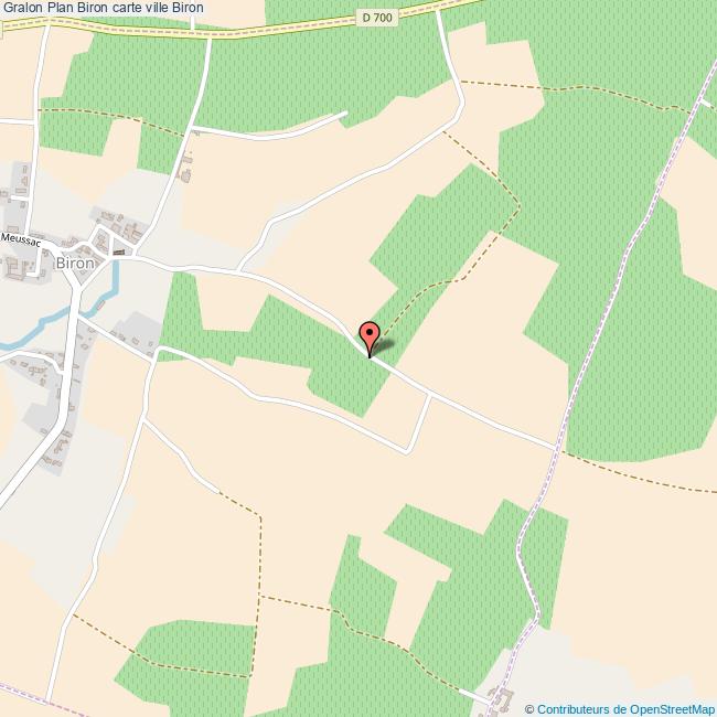 Plan Biron carte ville Biron