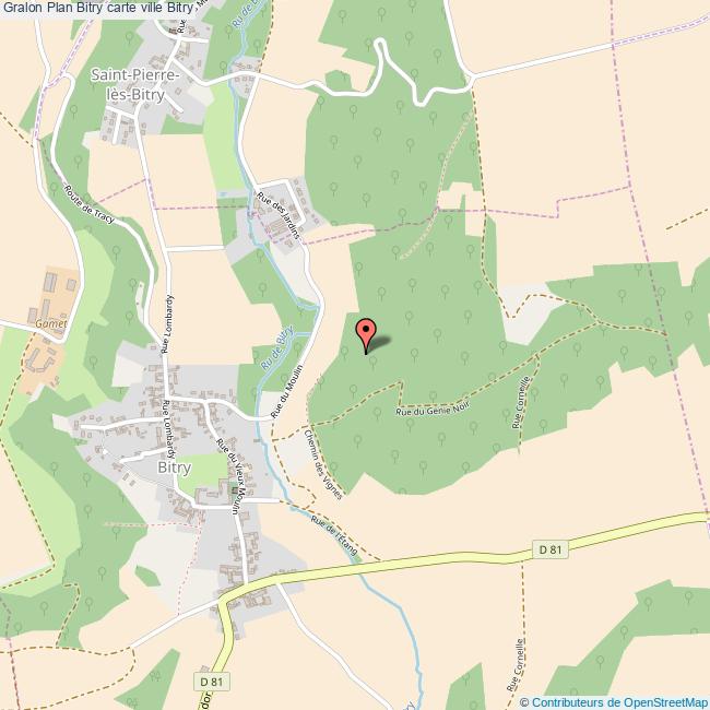 Plan Bitry carte ville Bitry