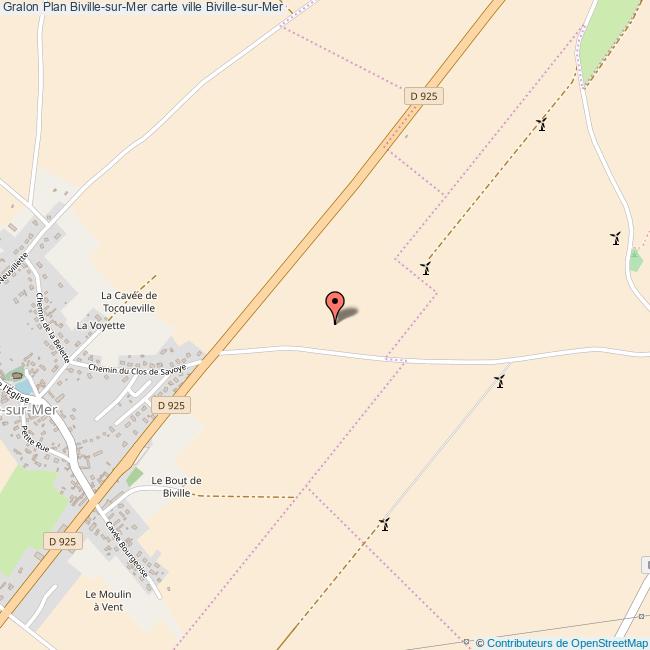 Plan Biville-sur-Mer carte ville Biville-sur-Mer