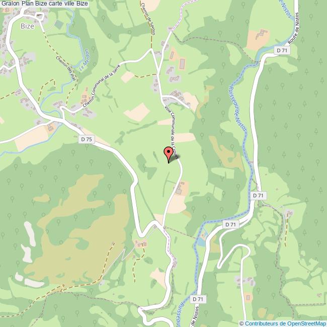 Plan Bize carte ville Bize