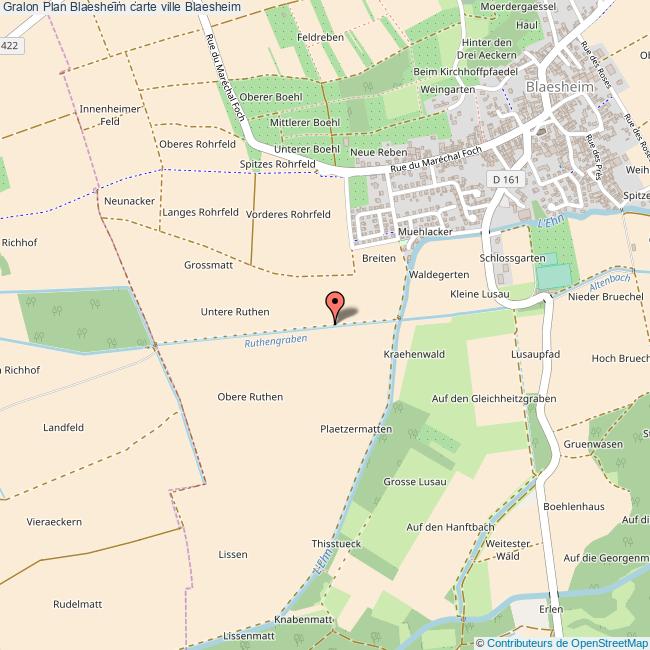 Plan Blaesheim carte ville Blaesheim