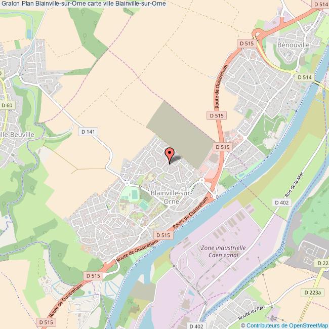 Plan Blainville-sur-Orne carte ville Blainville-sur-Orne