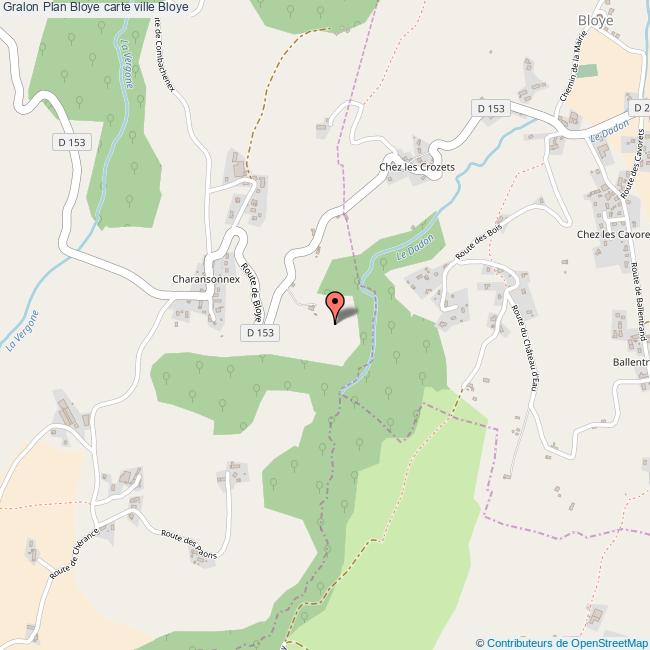 Plan Bloye carte ville Bloye