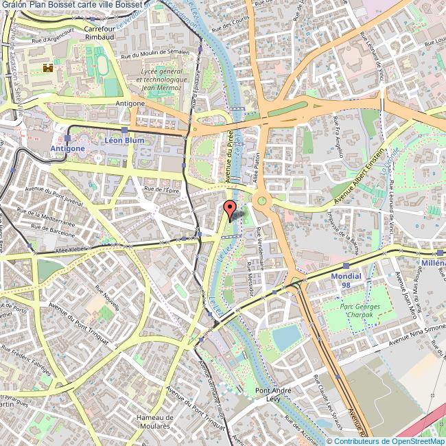 Plan Boisset carte ville Boisset