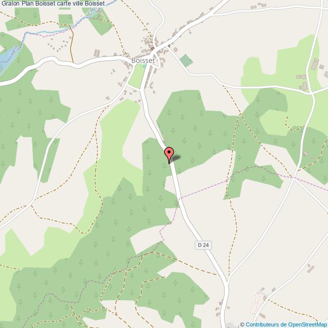 Plan Boisset carte ville Boisset