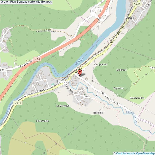 Plan Bompas carte ville Bompas