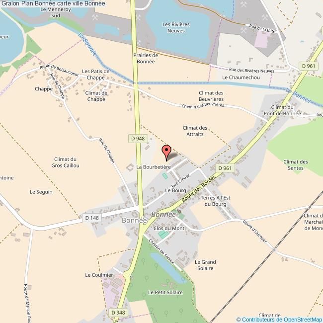 Plan Bonnée carte ville Bonnée