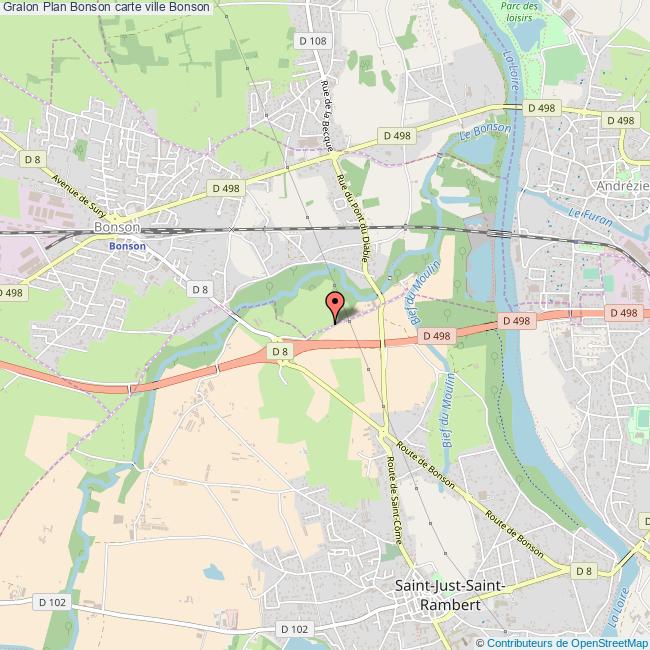 Plan Bonson carte ville Bonson