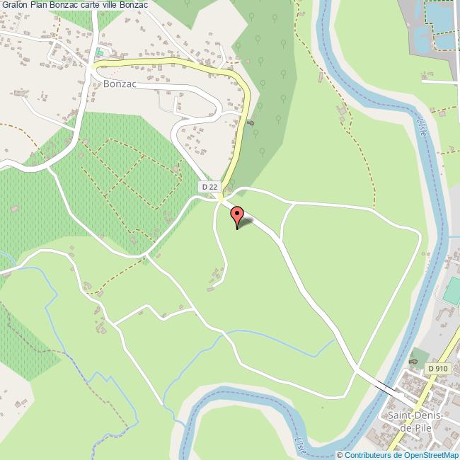 Plan Bonzac carte ville Bonzac