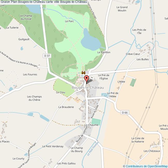 Plan Bouges-le-Château carte ville Bouges-le-Château