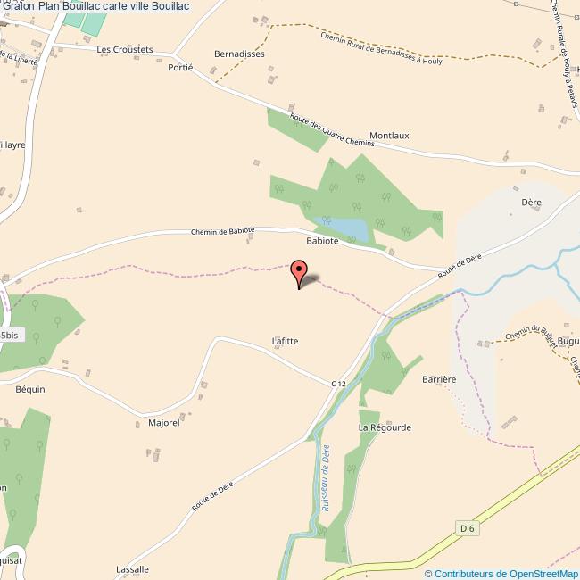 Plan Bouillac carte ville Bouillac