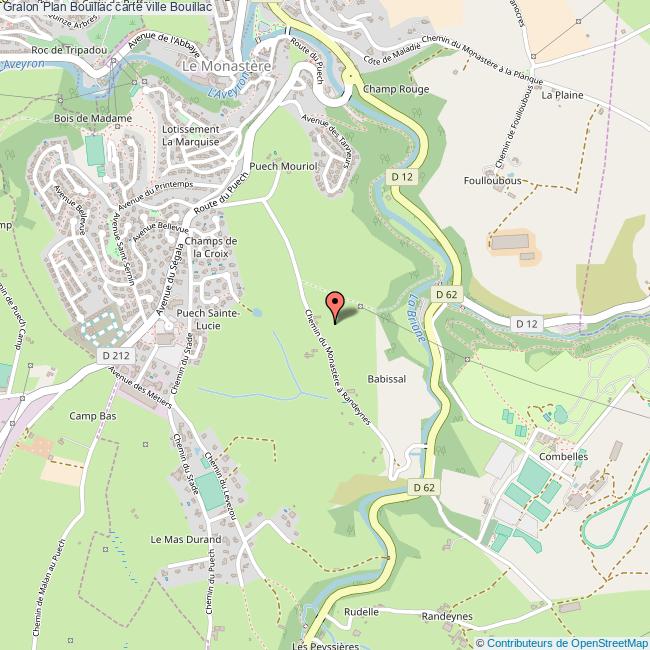 Plan Bouillac carte ville Bouillac