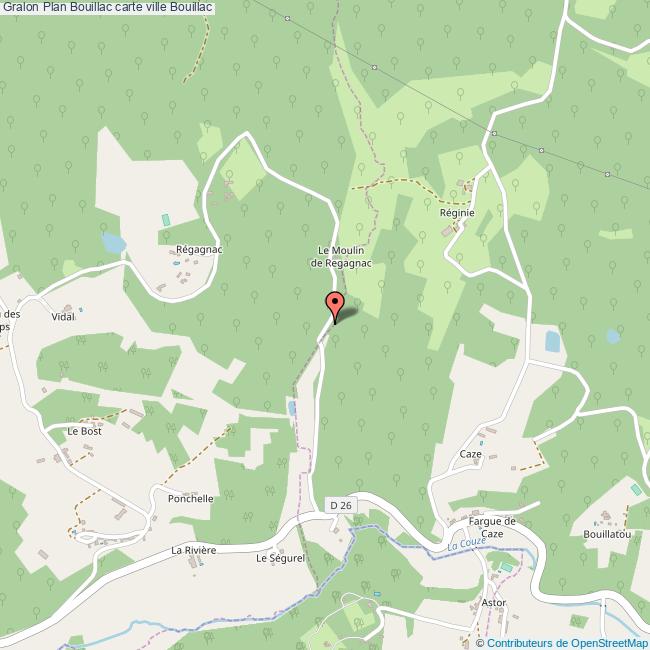 Plan Bouillac carte ville Bouillac