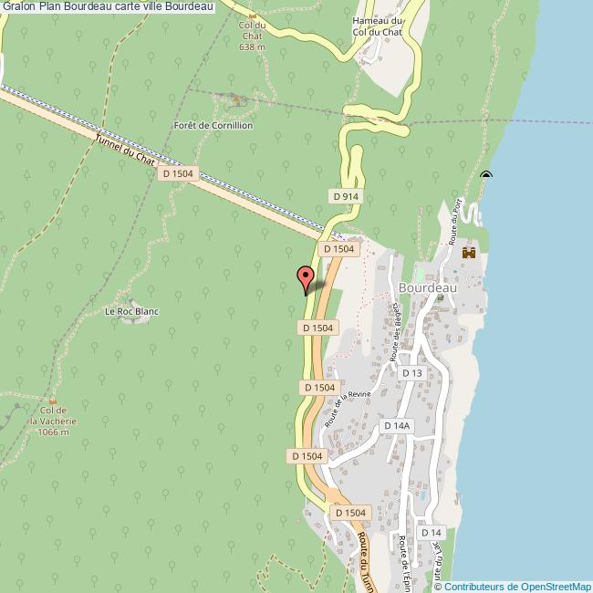 Plan Bourdeau carte ville Bourdeau