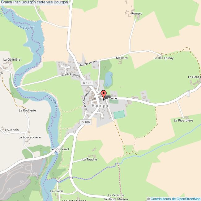 Plan Bourgon carte ville Bourgon