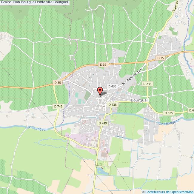 Plan Bourgueil carte ville Bourgueil