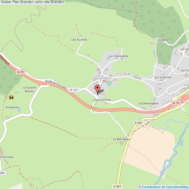 Plan Brandon carte ville Brandon