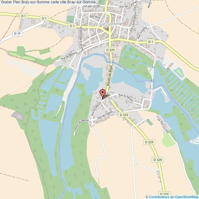 Plan Bray-sur-Somme carte ville Bray-sur-Somme