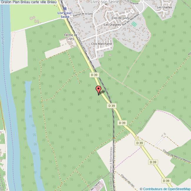 Plan Bréau carte ville Bréau