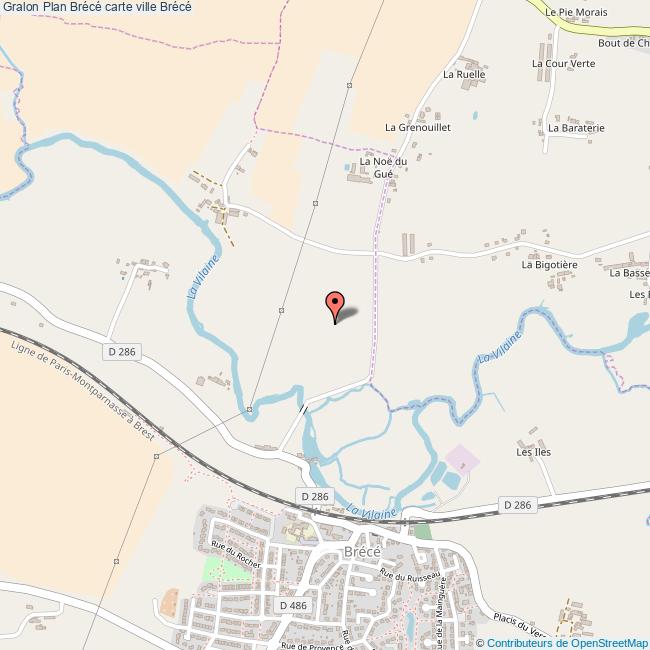 Plan Brécé carte ville Brécé