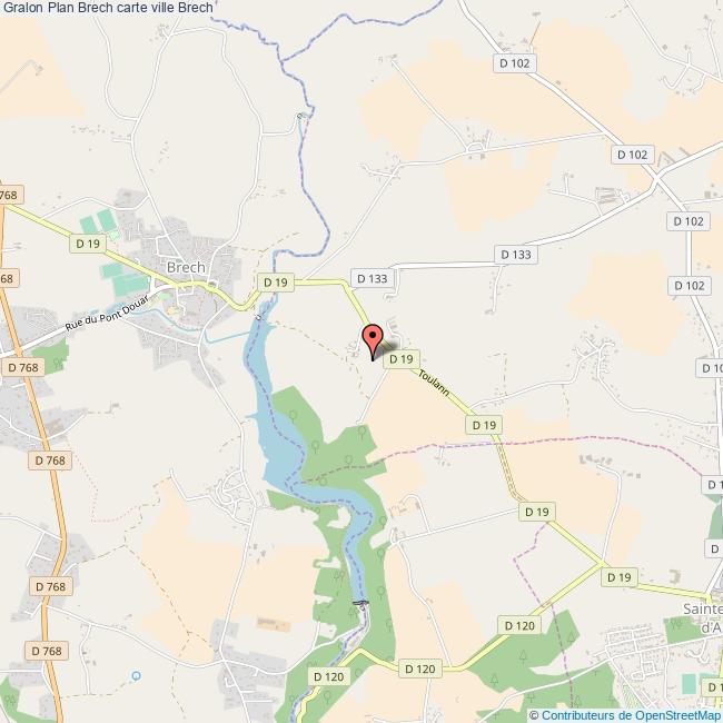 Plan Brech carte ville Brech