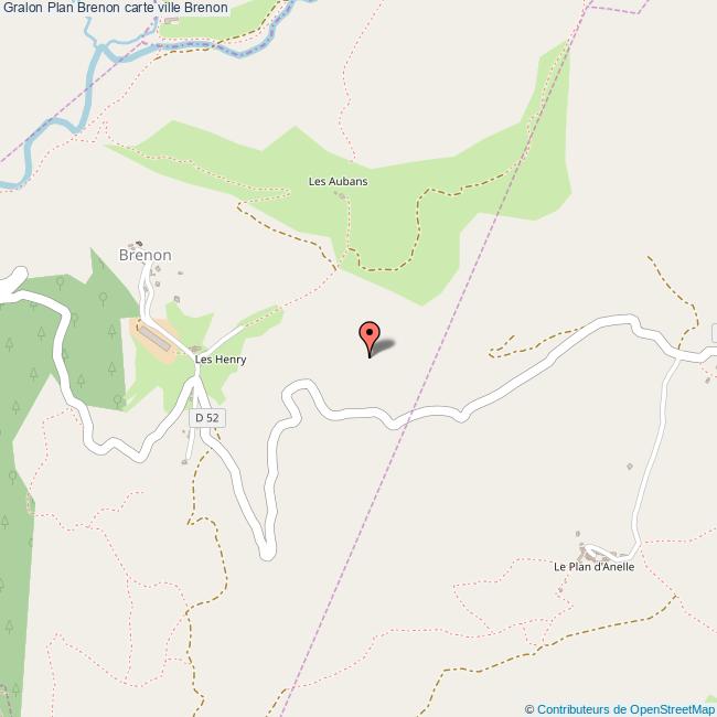 Plan Brenon carte ville Brenon