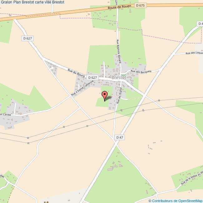 Plan Brestot carte ville Brestot