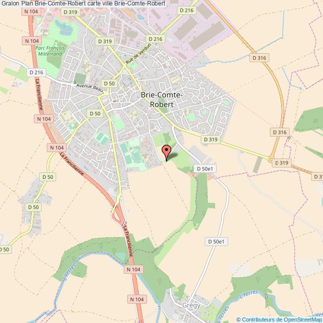 Plan Brie-Comte-Robert carte ville Brie-Comte-Robert