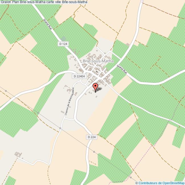 Plan Brie-sous-Matha carte ville Brie-sous-Matha