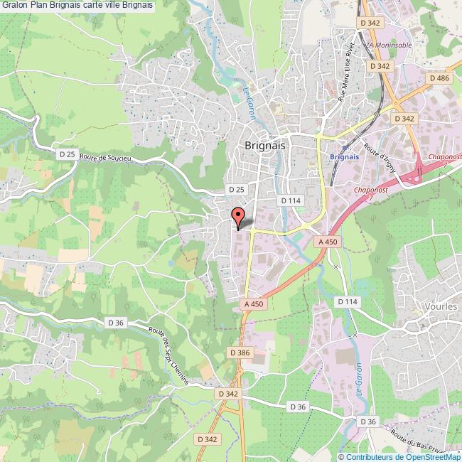 Plan Brignais carte ville Brignais