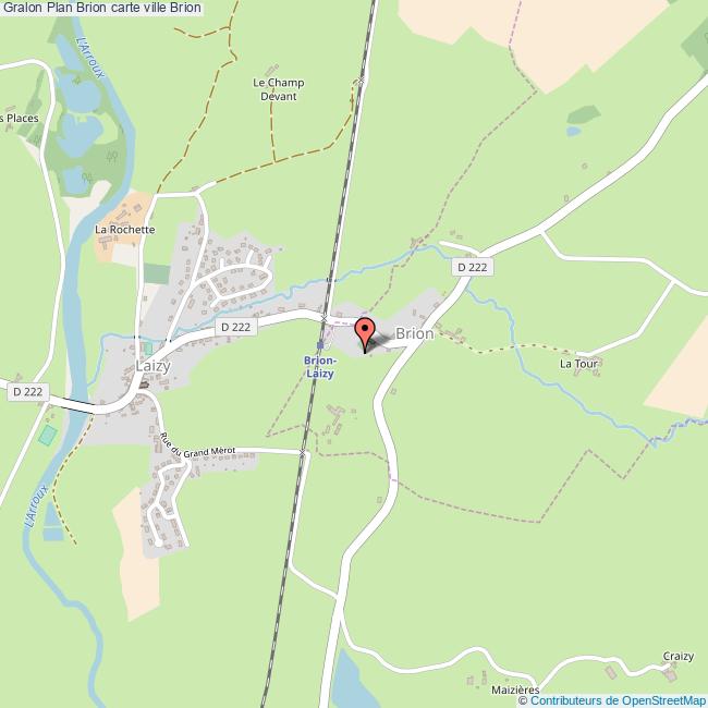 Plan Brion carte ville Brion