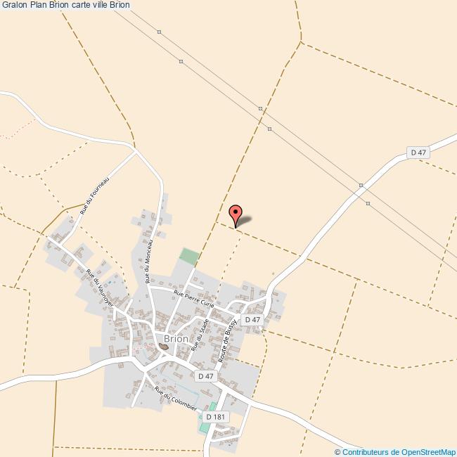 Plan Brion carte ville Brion