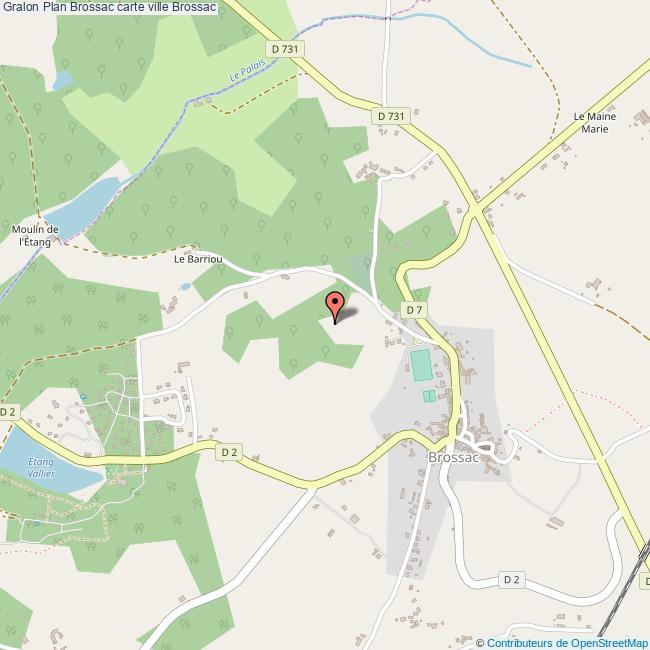 Plan Brossac carte ville Brossac