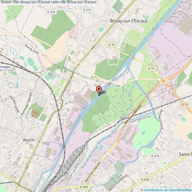 Plan Bruay-sur-l'Escaut carte ville Bruay-sur-l'Escaut