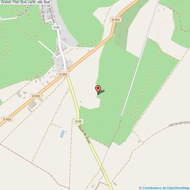 Plan Bué carte ville Bué