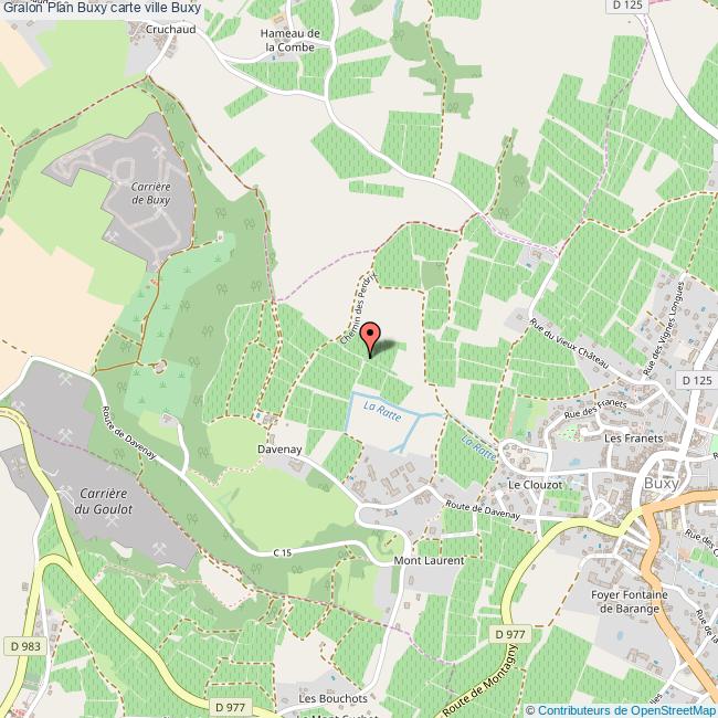 Plan Buxy carte ville Buxy
