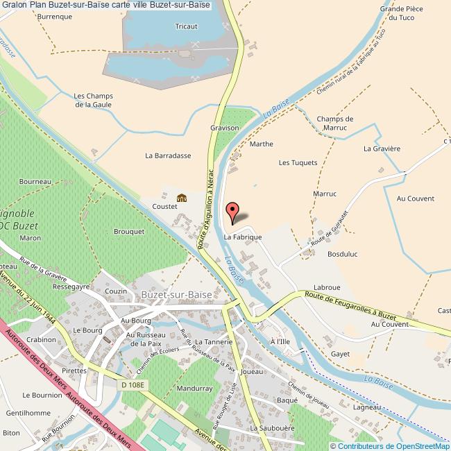 Plan Buzet-sur-Baïse carte ville Buzet-sur-Baïse