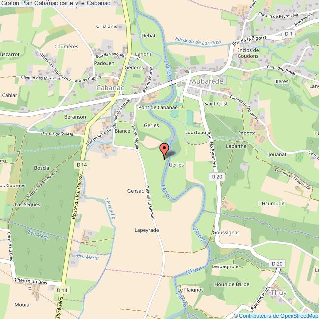 Plan Cabanac carte ville Cabanac