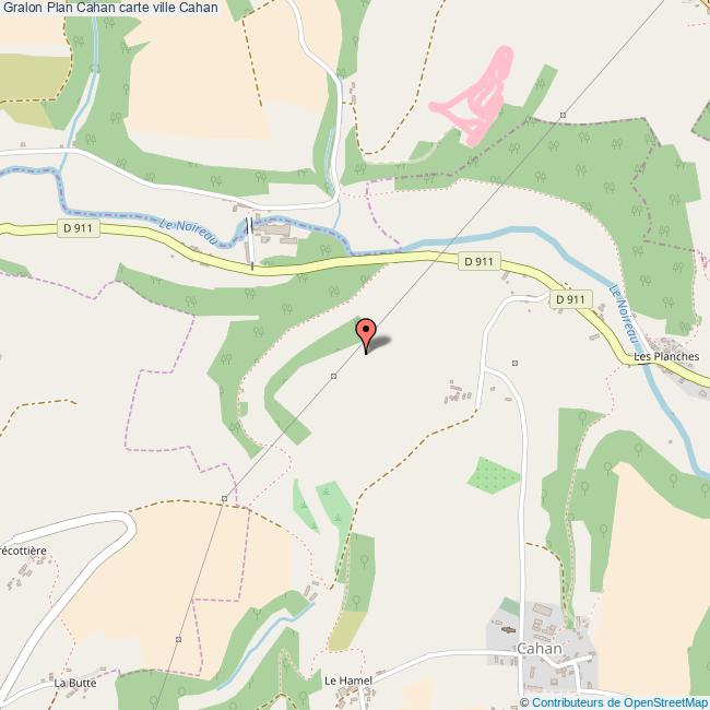 Plan Cahan carte ville Cahan