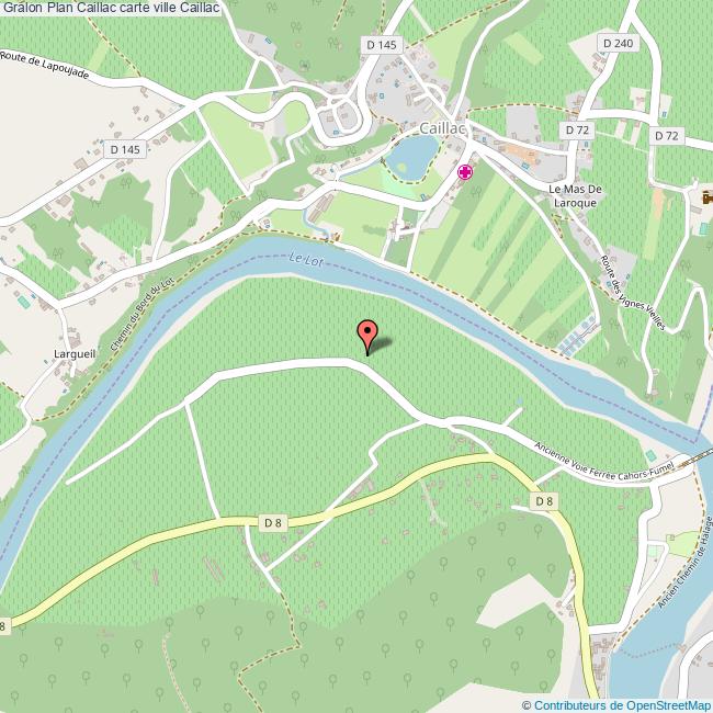 Plan Caillac carte ville Caillac
