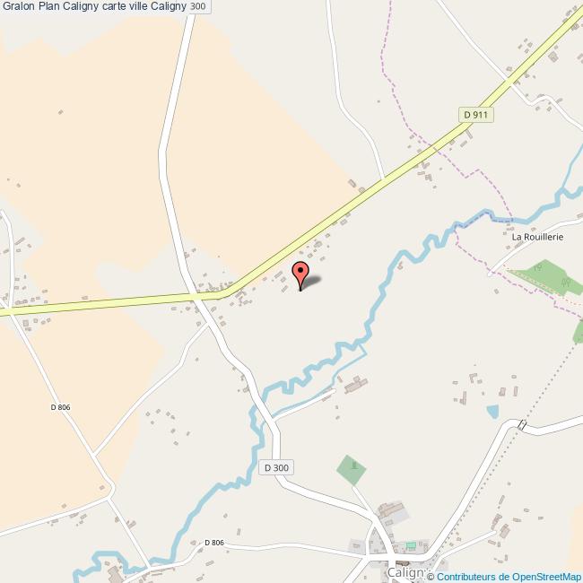 Plan Caligny carte ville Caligny