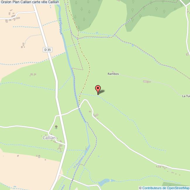 Plan Callian carte ville Callian