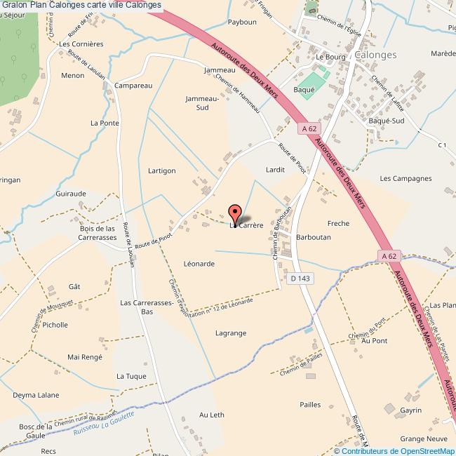 Plan Calonges carte ville Calonges