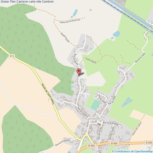Plan Cambron carte ville Cambron