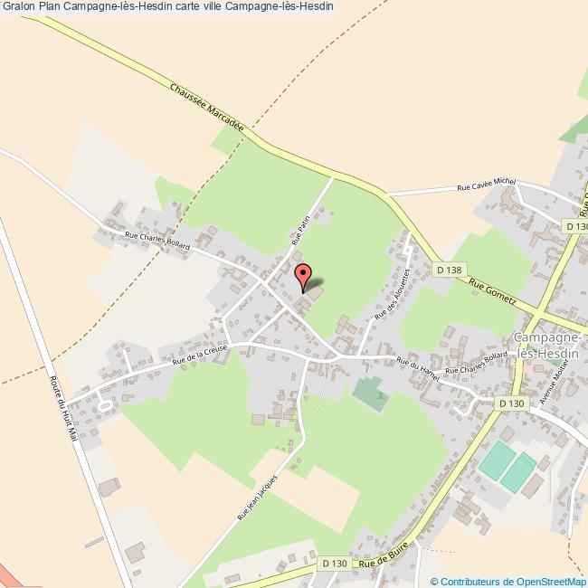 Plan Campagne-lès-Hesdin carte ville Campagne-lès-Hesdin
