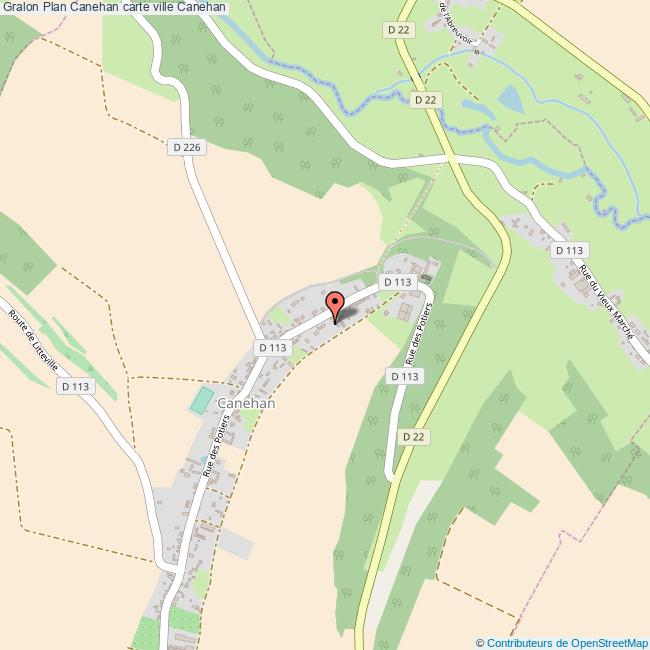 Plan Canehan carte ville Canehan